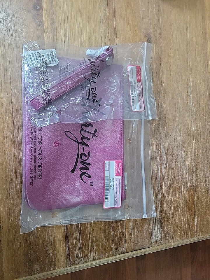 Thirty One Rubie Mini Crushed Berry Pebble -New In Package W/ Matching ...