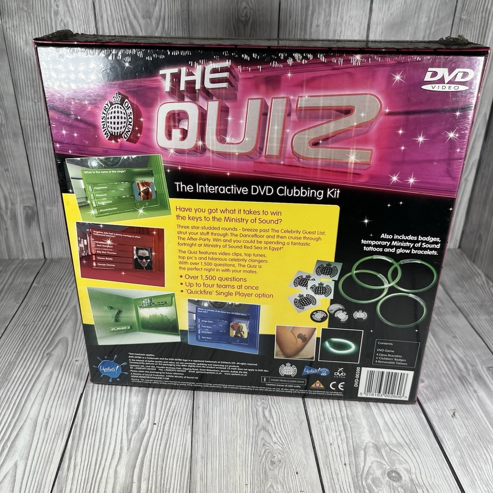 Ministry of Sound MOS The Quiz Interactive DVD Music Game Over 1500 ...