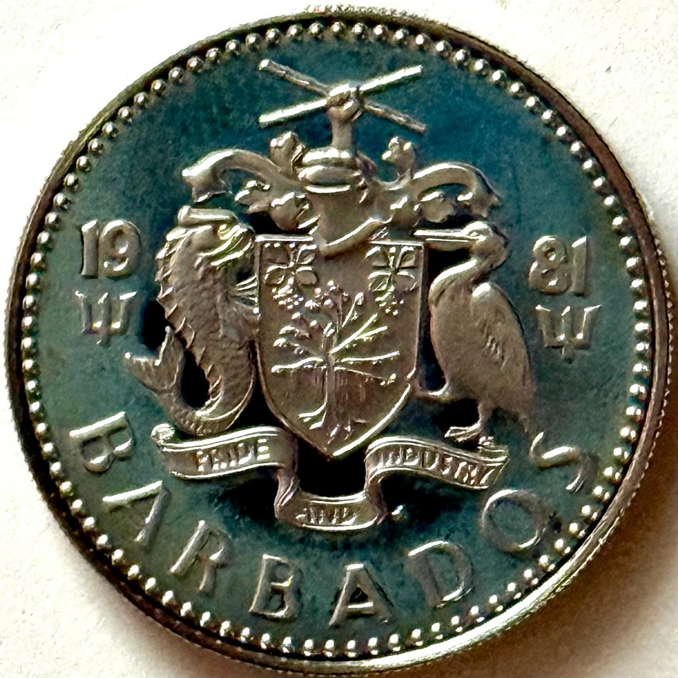 BARBADOS 25 CENTS 1981 PROOF, VERY RARE | eBay