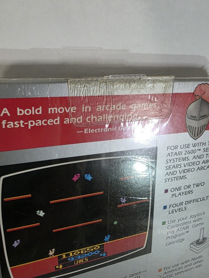 Joust Atari 2600 VCS Game 1983 Williams Arcade Platformer New & Factory ...