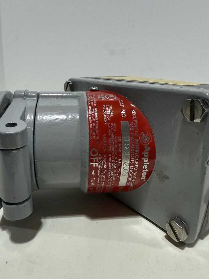 APPLETON EFSC1752023 Explosion Proof Receptacle 20AMP 3 Pole NEW NO BOX ...