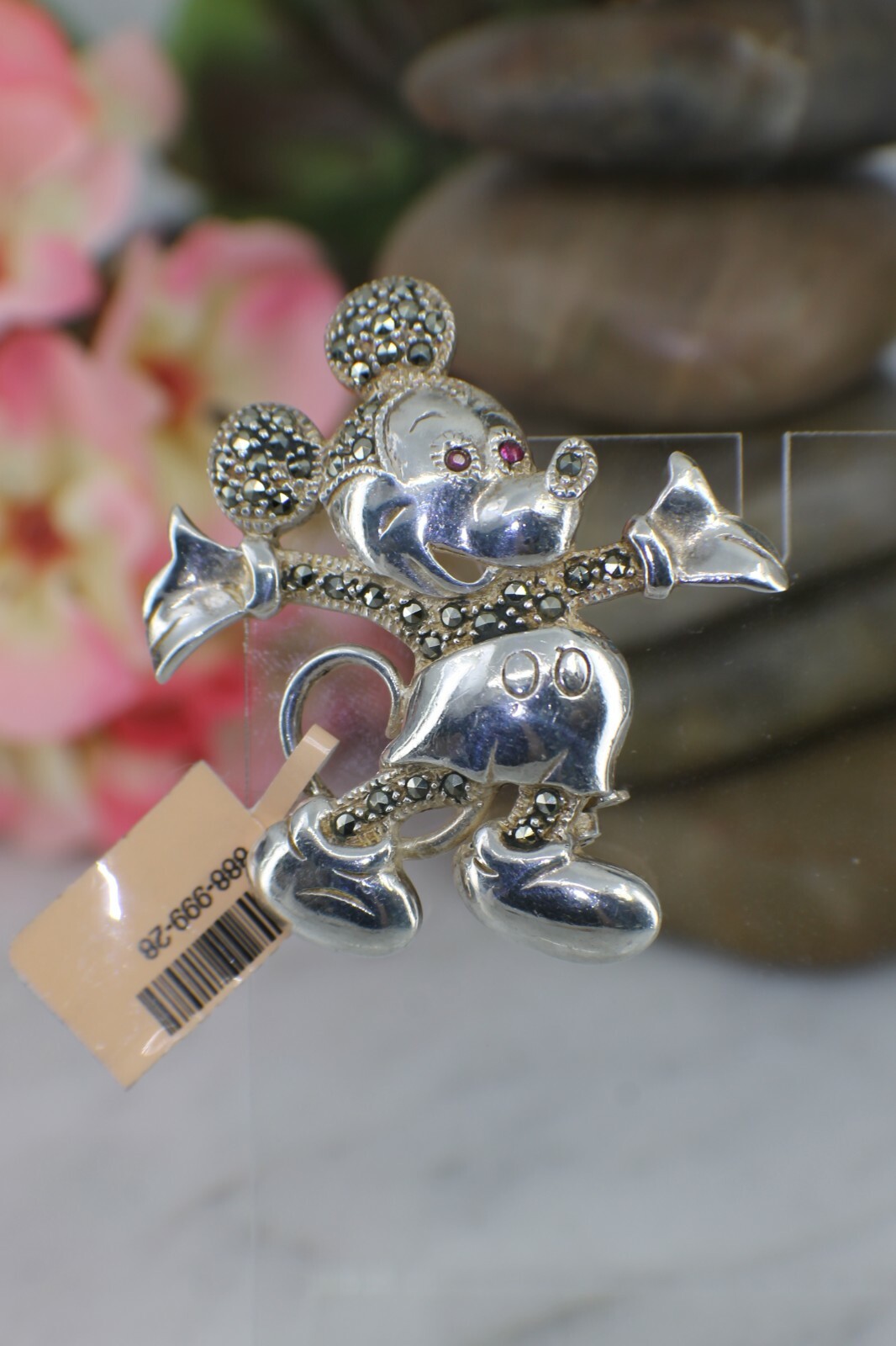 Solid Sterling Silver Mickey Mouse Disney Estate Antique Pin Brooch NWT ...