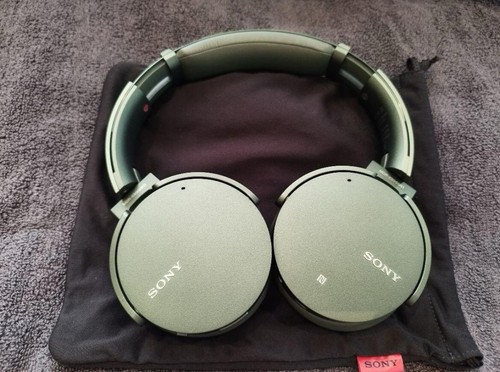 SONY Green Wireless Noise Canceling Stereo Headset Heavy EXTRA BASS MDR ...