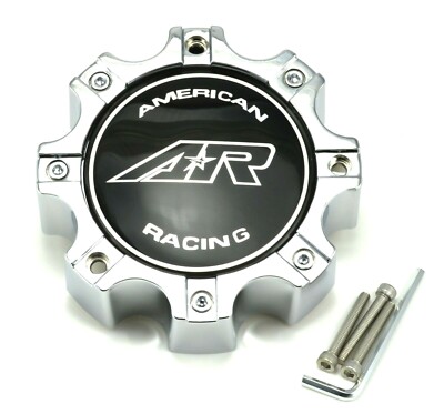 American Racing Chrome 8 Lug Wheel Hub Center Cap w/ Screws AR708 ...