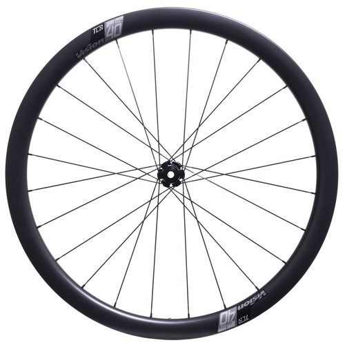 Vision SC 40 Carbon Tubeless CL Disc FRONT Road Bike Wheel 12x 100m ...