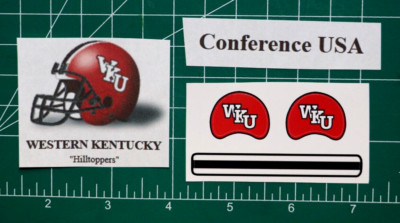 WKU Western Kentucky Hilltoppers *DIECUT DECALS* for Football Gumball ...