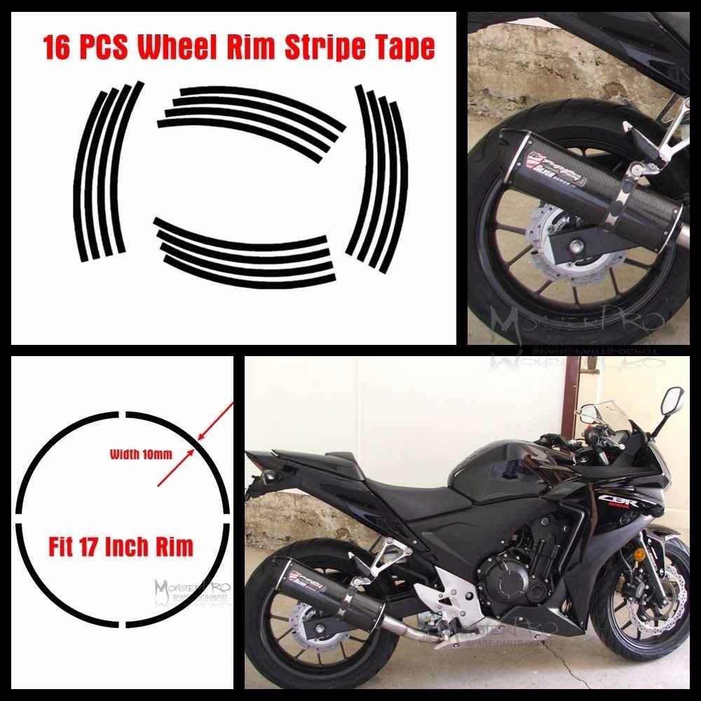 Motorcycle 17" Wheel Rim Stripe Tape Honda CBR600 F3 F4 F4i CBR600RR | eBay