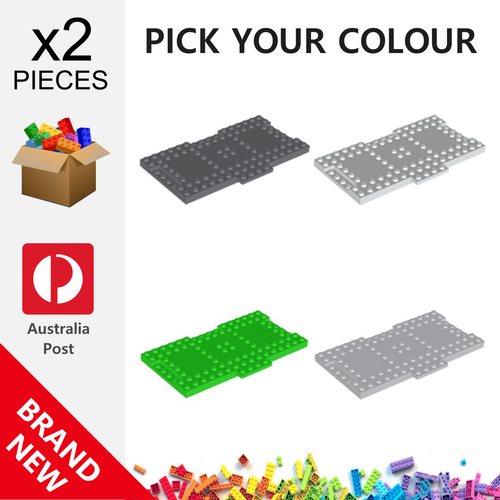 2x Genuine LEGO™ - Modified 8 x 16 x 2/3 with 1 x 4 Indentations Bricks ...