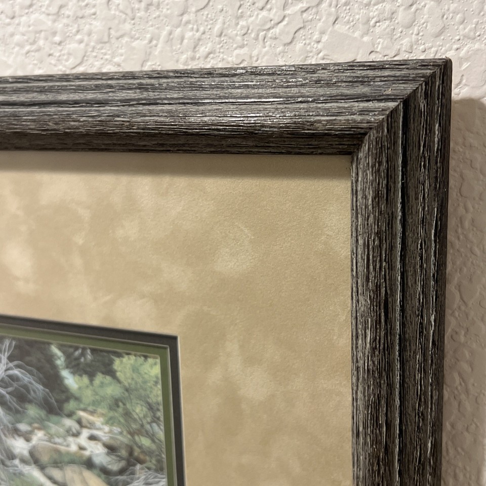 THE FOREST HAS EYES Bev Doolittle Beautifully Matted & Framed Hardwood ...