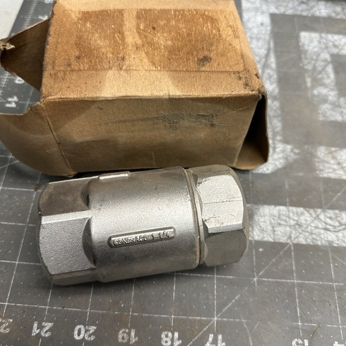 Conbraco 1-1/4 Inch Stainless Check Valve, 125 S, 400 WOG, SS Spring ...