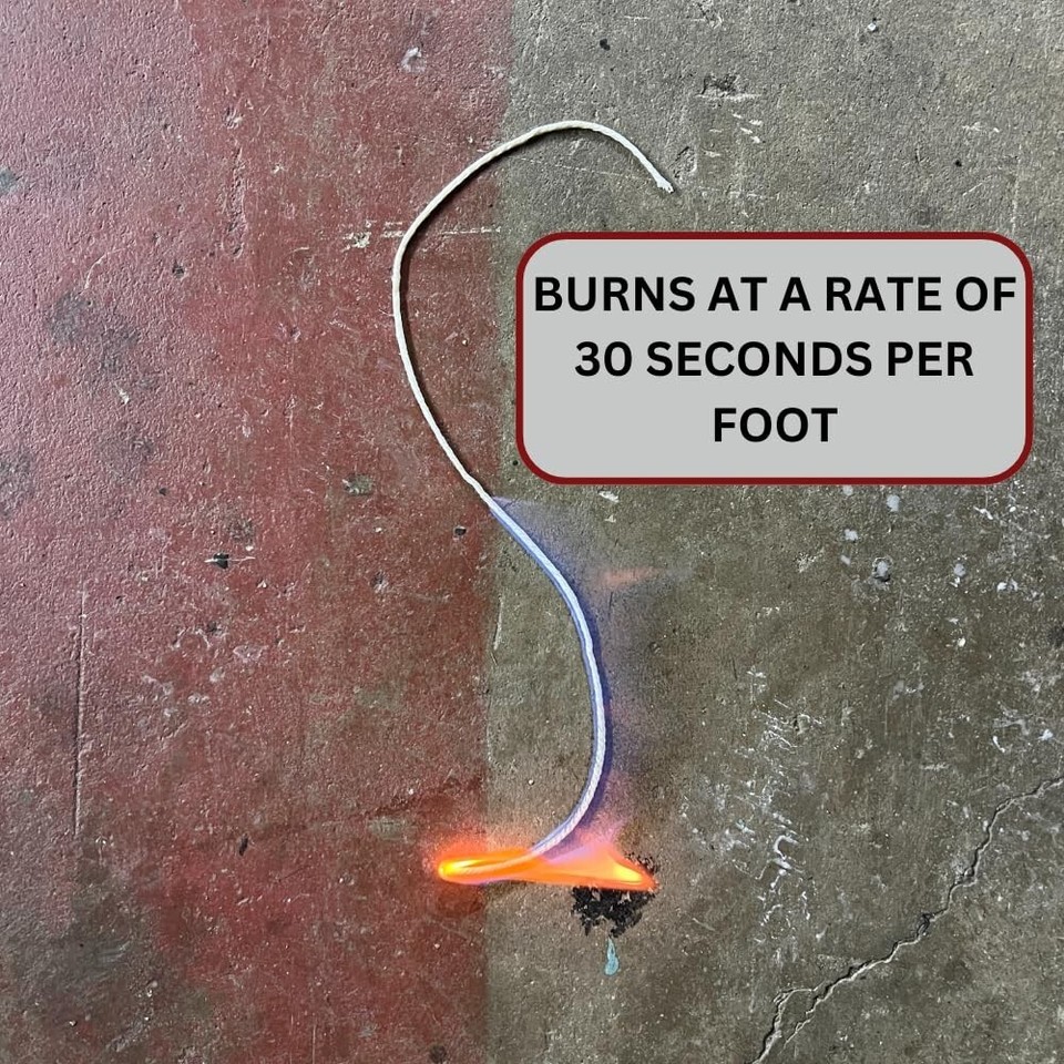 Non-Pyro Slow-Burn Fire Fuse for Crafts, Mechanic Applications, and ...