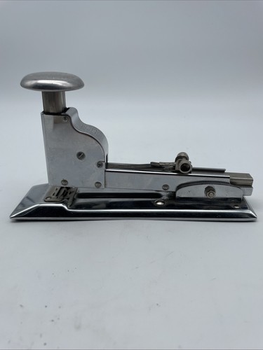 Vintage Chrome Stapler Ace Fastener #102 USA Stapler Tool Retro Heavy ...