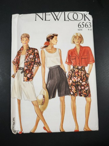 NEW LOOK LADIES BLOUSE TANK TOP SHORTS PATTERN 6563 SIZE 8-20 FREE ...