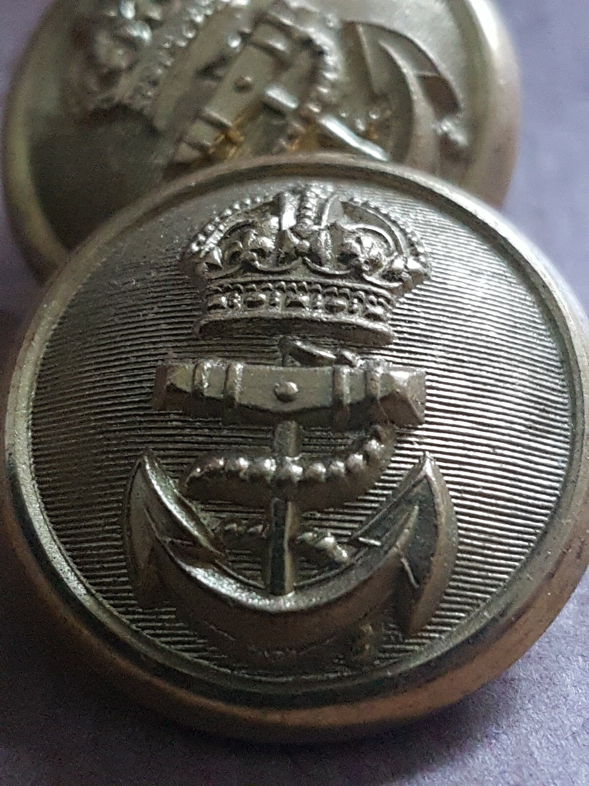 WWII Pair Royal Navy Brass Buttons ~ Firmin London | eBay UK