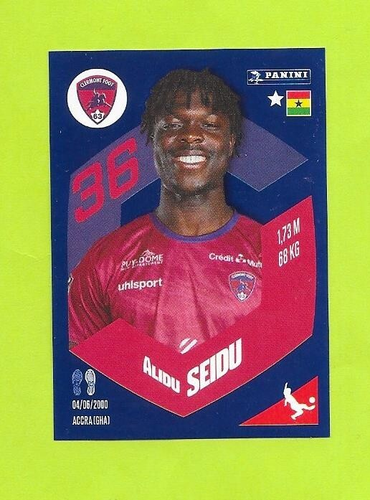 Vignette Panini N°53 - Foot 2024 - Clermont Foot 63 - Alidu Seidu | eBay