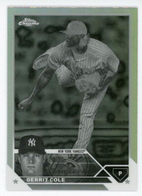 Gerrit Cole 2023 Topps Chrome Baseball Negative Refractor Parallel SP ...