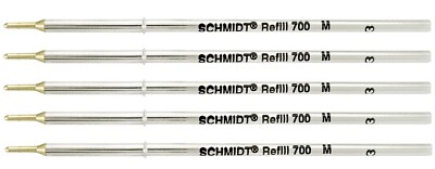 5 Schmidt A3 700 Ballpoint Pen Refill, Medium Point , Fits European ...