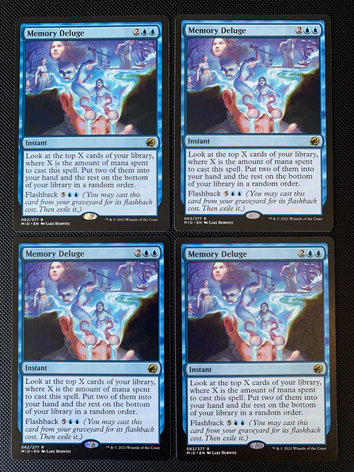 Memory Deluge x 4 (Playset) - Innistrad Midnight Hunt MTG | eBay