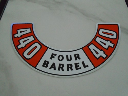 1972-73 Reproduction Mopar 440-4bbl Air Cleaner Decal | eBay