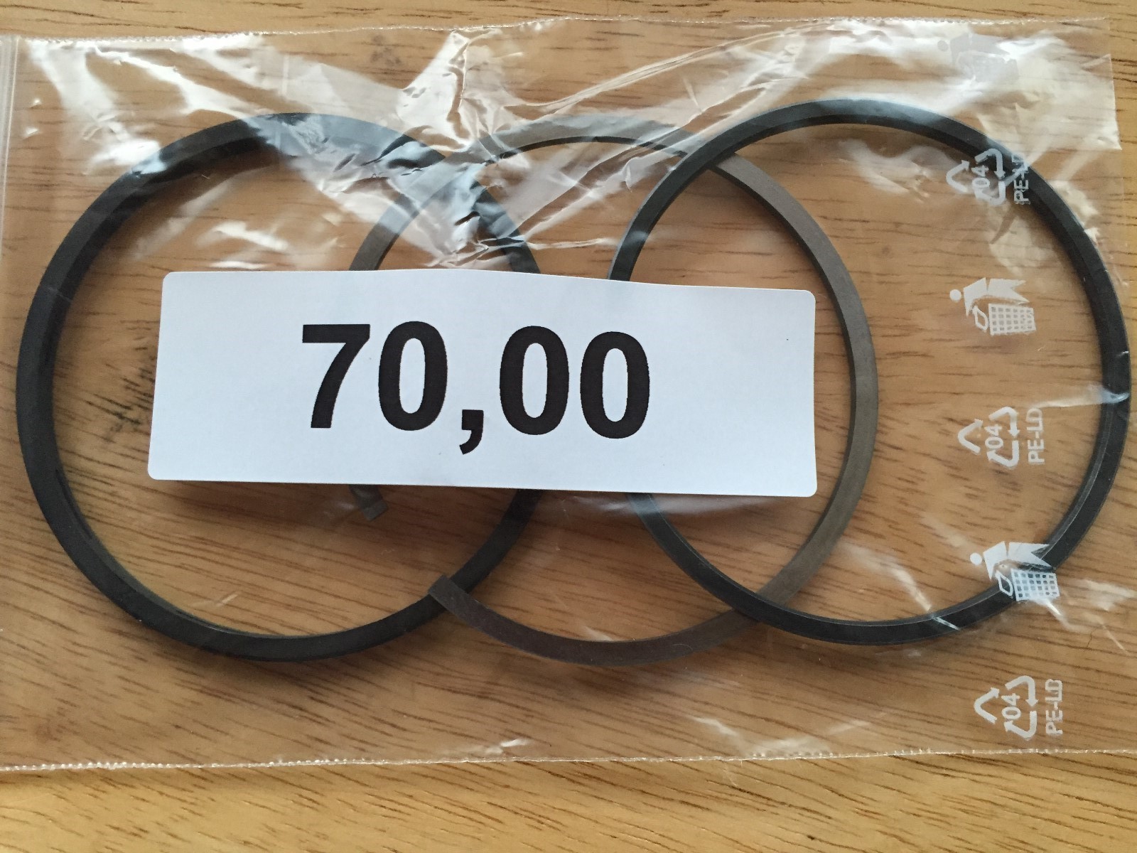 VINTAGE BMW R50, R50/2, R26, R27 NEW PISTON RING SET 70MM 4TH. OVERSIZE ...