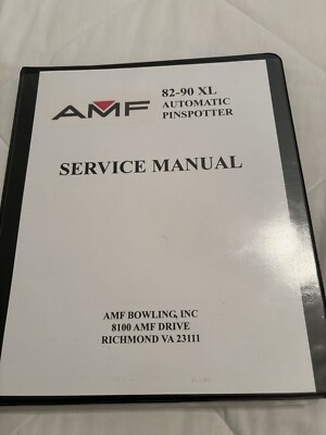 AMF 82-90 XL Service Manual Automatic Pinspotter. Used . In Excellent ...