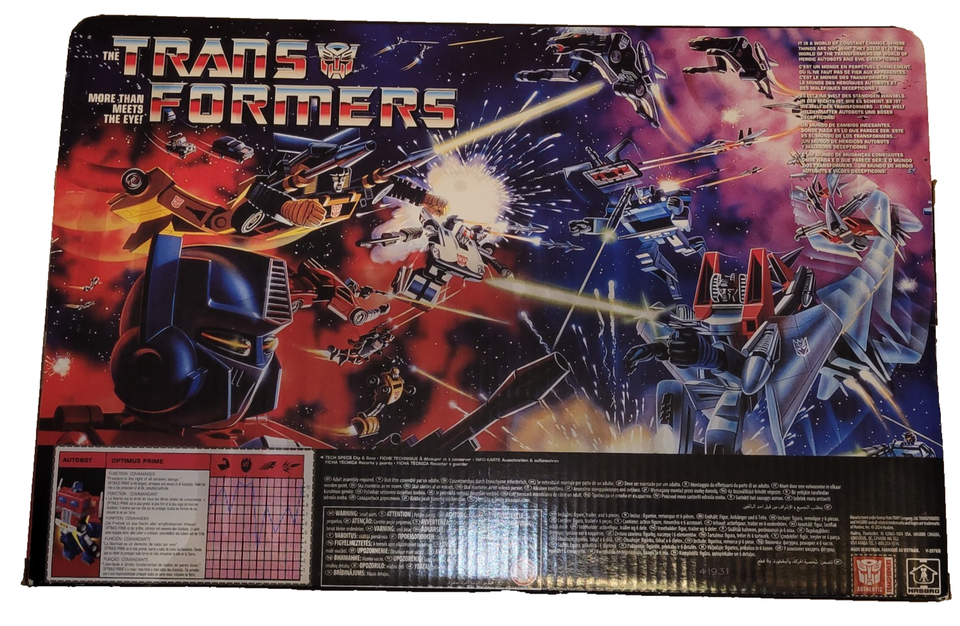 OPTIMUS PRIME Transformers G1 Retro Reissue Sealed 40th Anniversary New ...