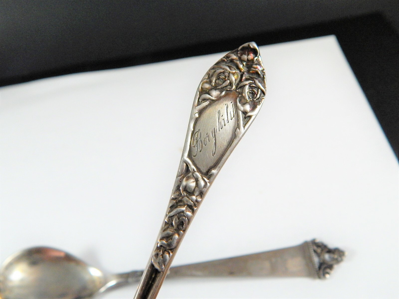 Two 830 Norwegian Silver Spoons Nils Hansen & SNM Norway 'OPPHØYET ROSE ...