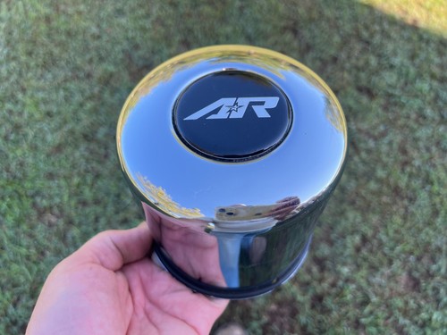 AR AMERICAN RACING CUSTOM WHEEL CENTER CAP CHROME ALLOY PUSH THROUGH ...