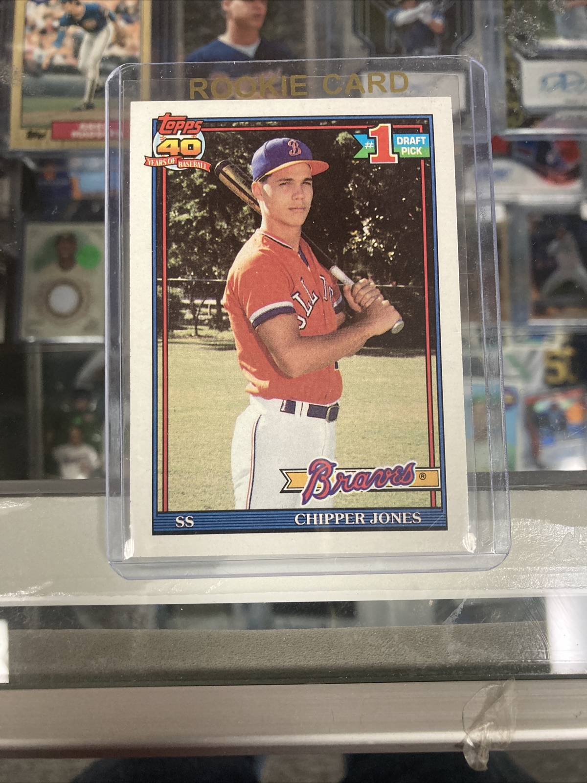 1991 Topps Chipper Jones MLB #1 Draft Pick Atlanta Brave Baseball RC | eBay