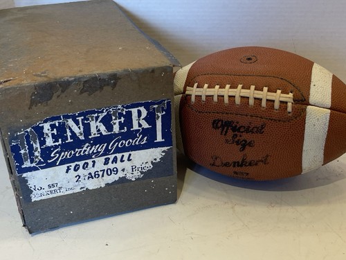 Vintage Denkert Official Size Football with Original Box! No. 557 | eBay