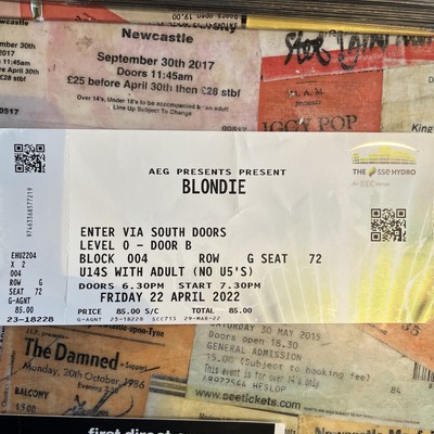 Blondie- Original Gig Ticket -HYDRO, Glasgow 2022 | eBay UK