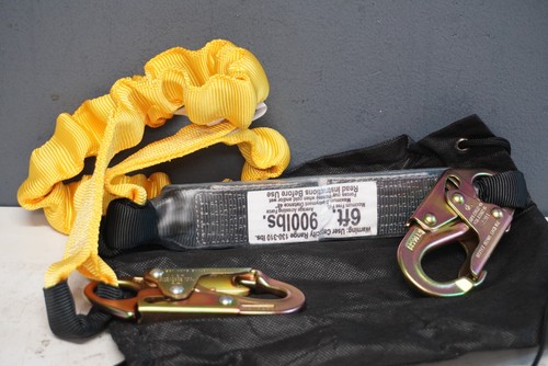 ENERGY ABSORBER 6' Double Leg Tie Off Shock Absorbing Safety Lanyard ...