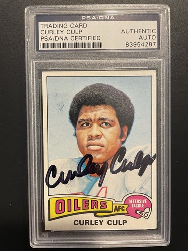 Curley Culp Signed 1975 Topps Card Football Hall of Fame Chiefs PSA/DNA ...