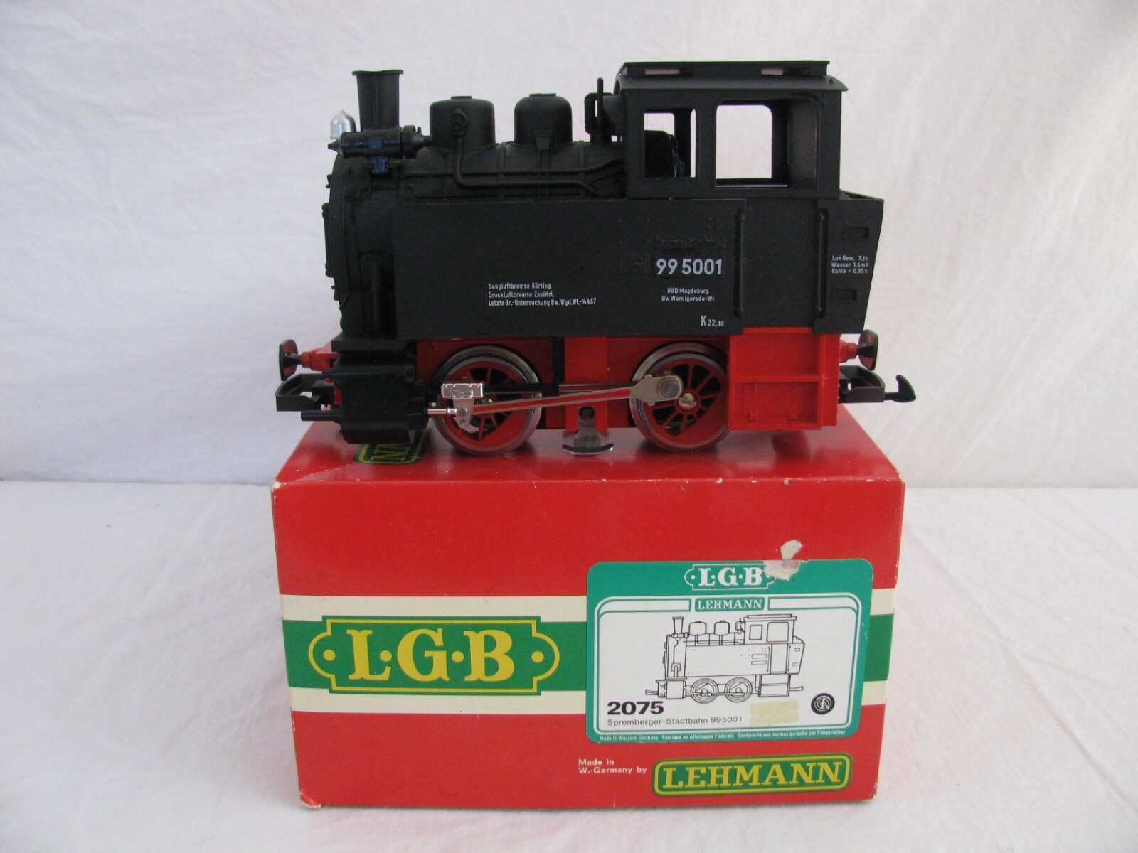 Lehmann LGB G Scale 995001 Black 0-4-0 Steam Engine Locomotive w/ Box ...