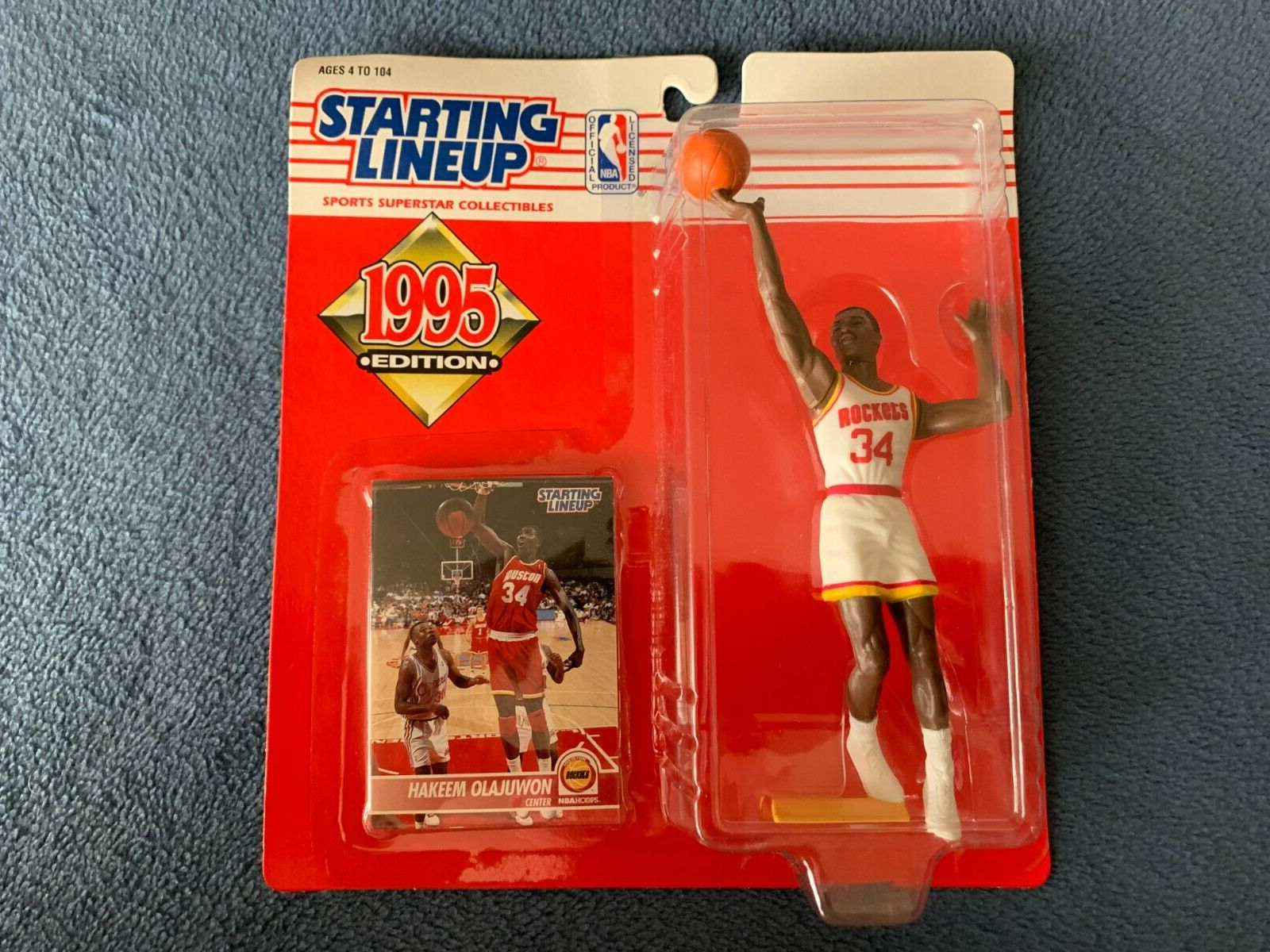 1995 HAKEEM OLAJUWON (HALL OF FAME) HOUSTON ROCKETS (RARE) STARTING ...