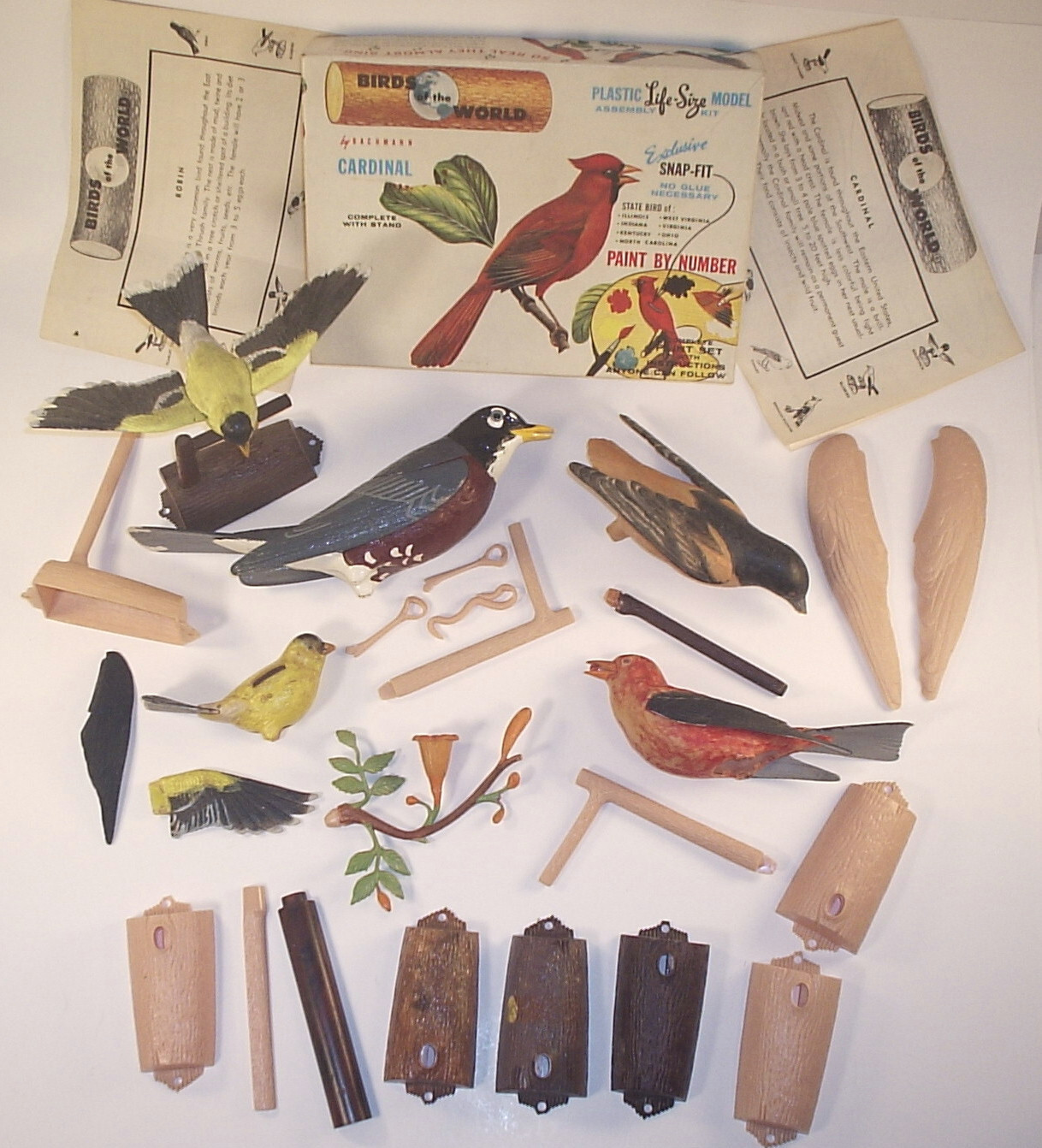 Bachmann Birds of The World 1960s Plastic Models Parts Lot Robin ...