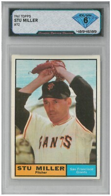 1961 Topps STU MILLER #72 💎 DSG 6 EX/NM | eBay