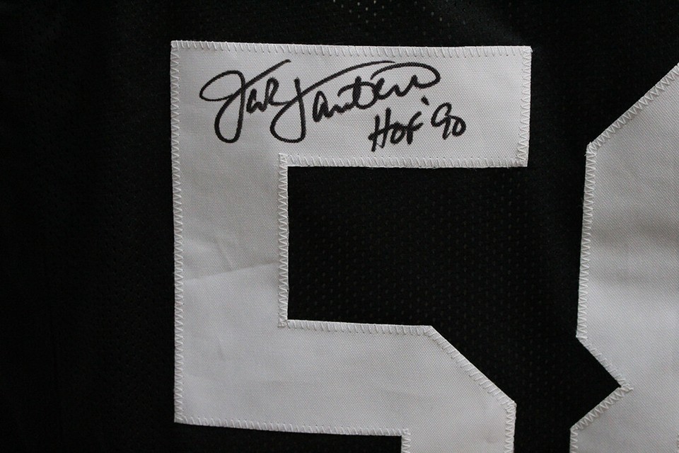 Jack Lambert Autographed/Signed Pro Style Black XL Jersey HOF Beckett ...