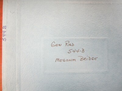 General Radio Operating Instructions Type 544-B Megohm Bridge M | eBay