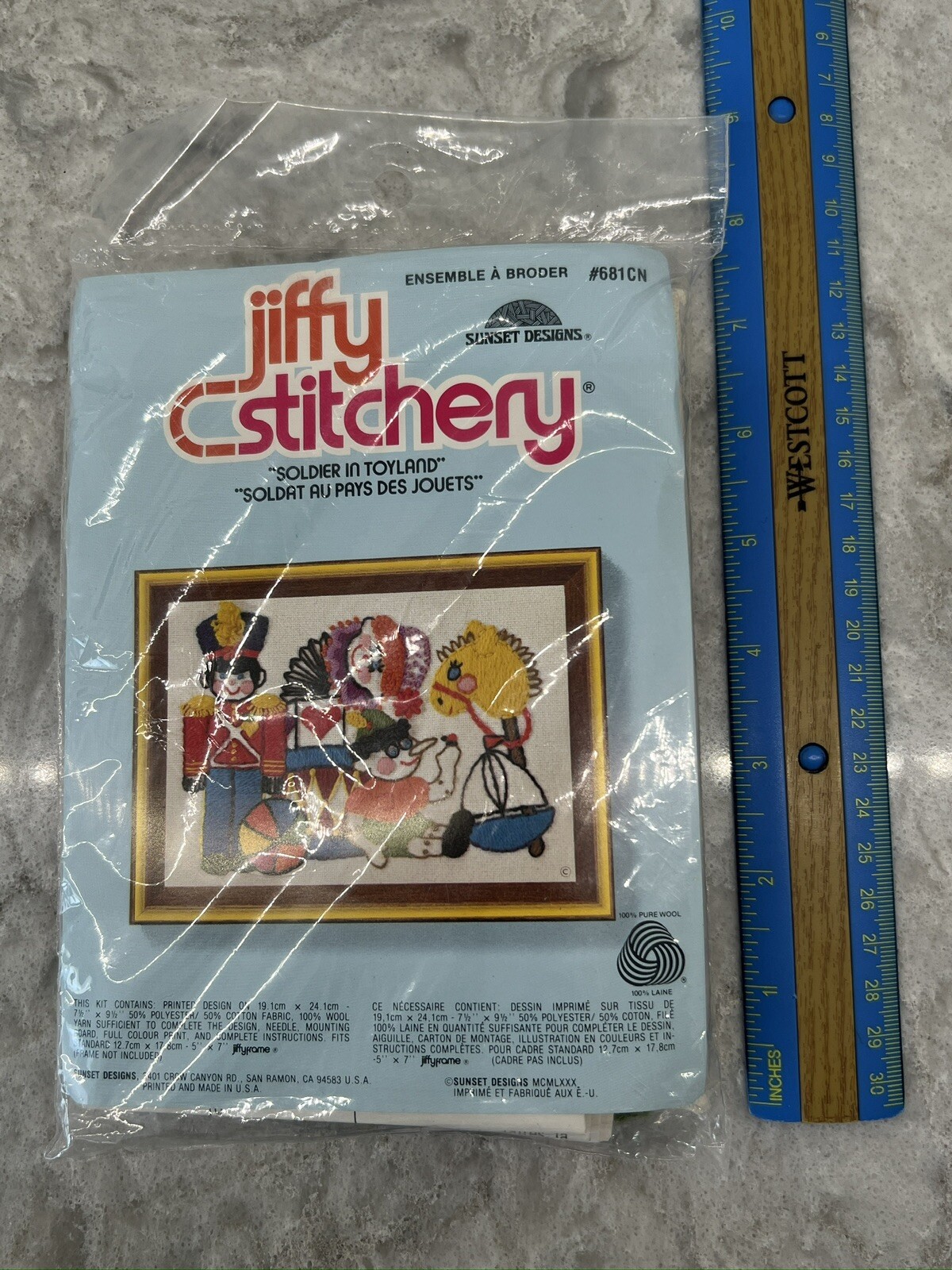 Jiffy Stitchery Sunset Designs Unused Crewel Embroidery Soldier in ...