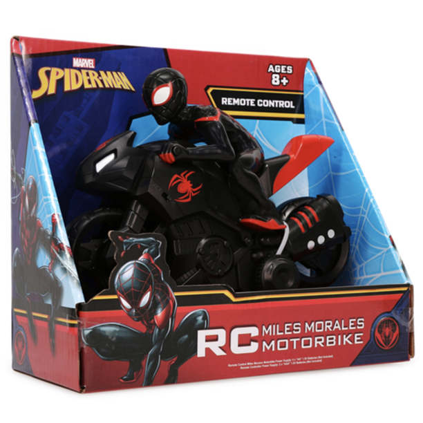 Spiderman RC Motorcycle Venom Miles Morales Motobike Remote Control Toy ...