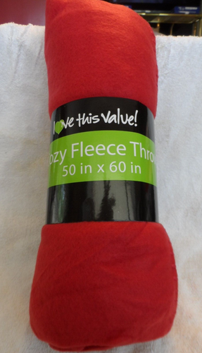 Red Cozy Fleece Throw Blanket 50" x 60" New | eBay