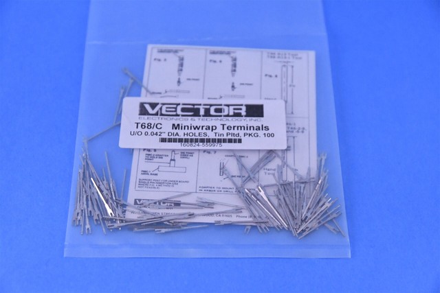 1000 Vector T68a Mini-wrap Terminals for .042" Holes for sale online | eBay