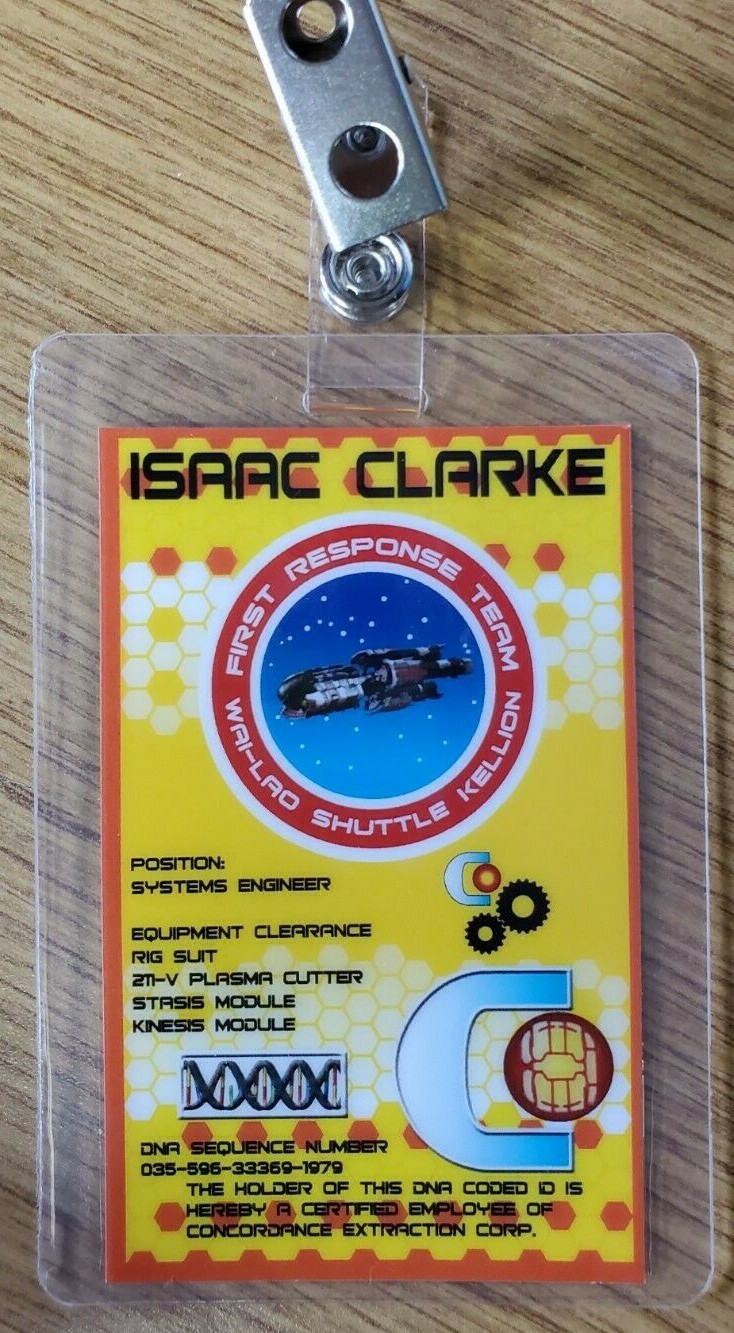 Dead Espace Identification Badge-Planet Cracker Starship Ishimura Isaac ...