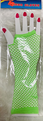 Neon Green Fishnet Gloves | eBay