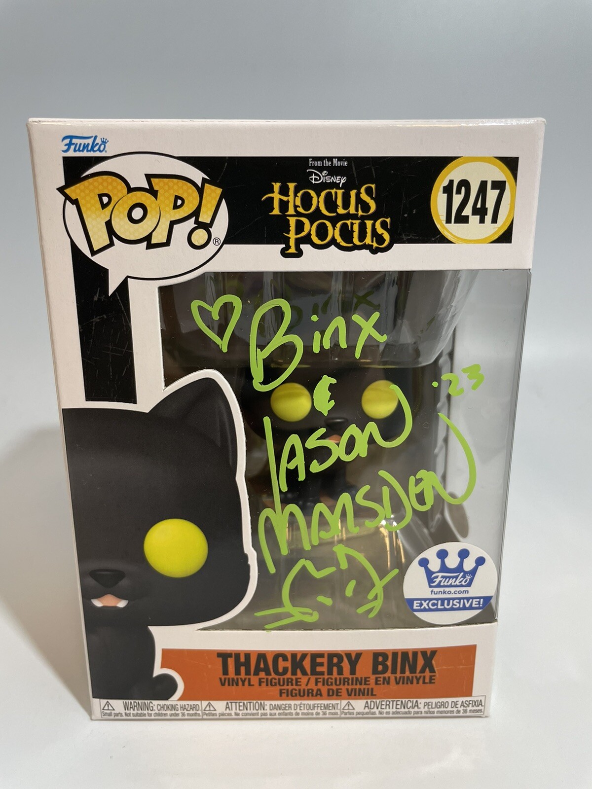 JASON MARSDEN Signed HOCUS POCUS THACKERY BINX FUNKO POP Vinyl SKETCH ...