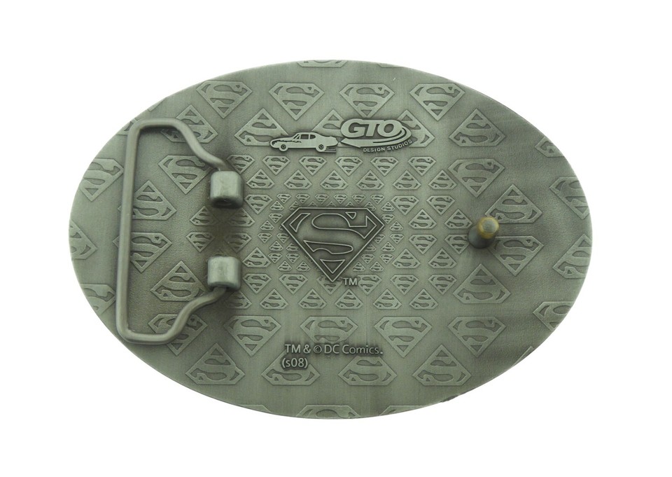Vintage Superman Belt Buckle Men Gray Metal DC Comics Original Cosplay ...