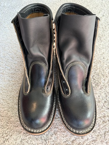 *Custom Brand New* Franks Boots HNW Black Waxed Flesh 9D | eBay