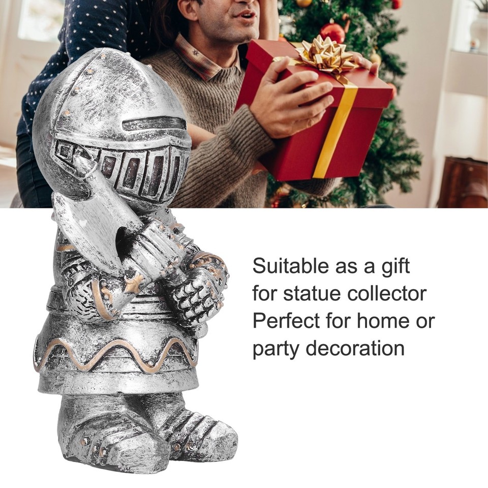 Medieval Crusader Knight Gnomes Guard Resin Ornament Outdoor Garden ...