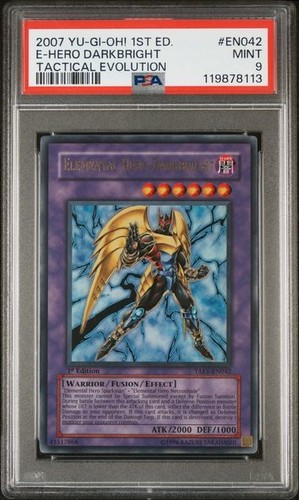 2007 Yu-Gi-Oh! Elemental Hero Darkbright TAEV-EN042 Ultra Rare 1st Edition PSA 9 | eBay